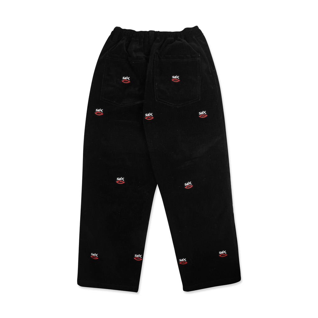 Sex Skateboards Embroidered Sex Logo Straight Fit Cords Black Slugger Skate Store