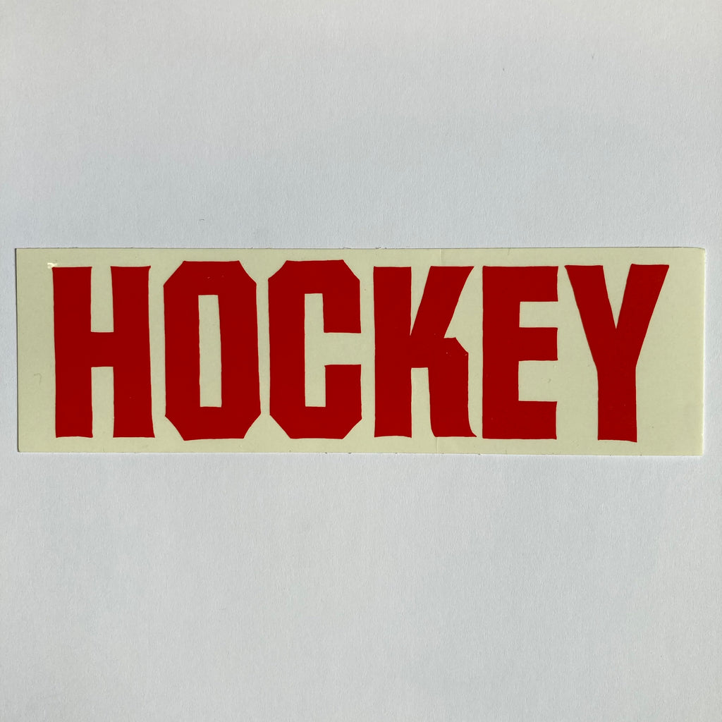 Hockey Skateboards Logo Sticker Red Slugger Skate Store