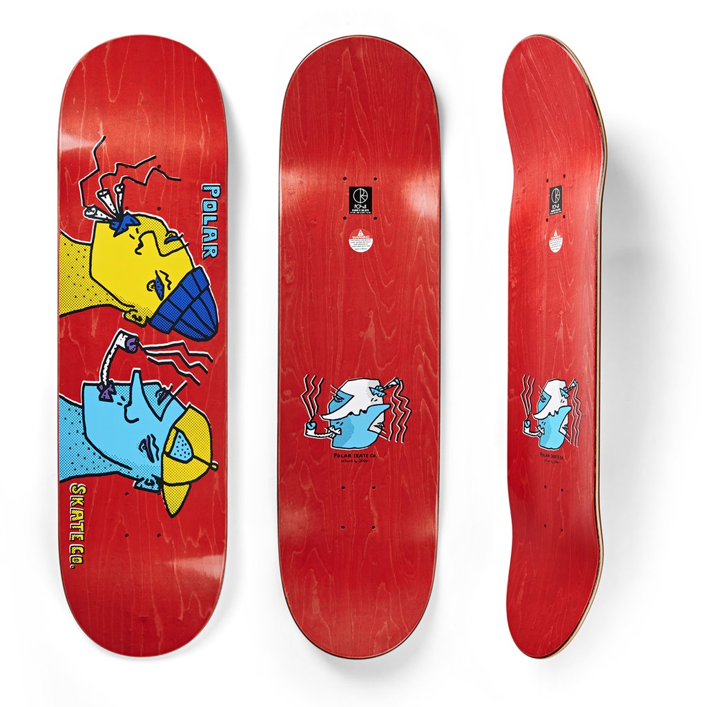 Polar Skate Co Team Smoking Heads Skateboard Deck - 8.125 – Slugger Skate Store