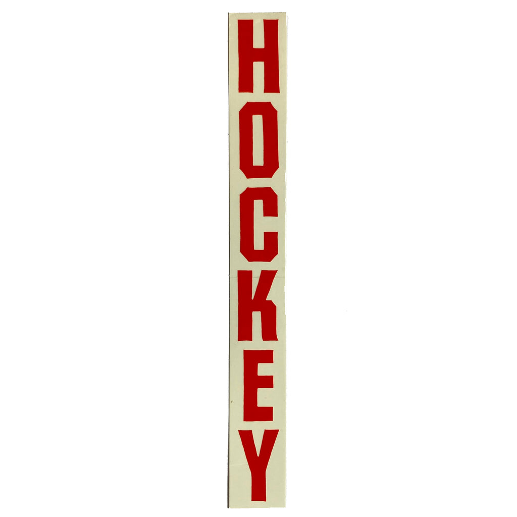 Hockey Skateboards Vertical Logo Sticker Red Slugger Skate Store