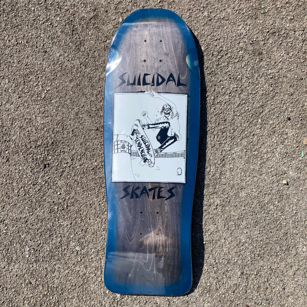 Suicidal Skates Pool Skater Reissue Skateboard Deck Black Stain / Blue ...