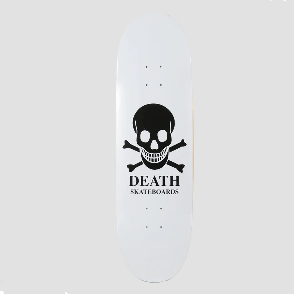 Death Skateboards OG Skull 90's Lozenge Shape Skateboard Deck White/Bl ...