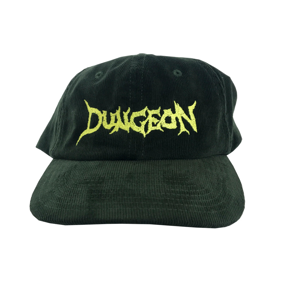 Dungeon Logo Cord Cap - Olive – Slugger Skate Store