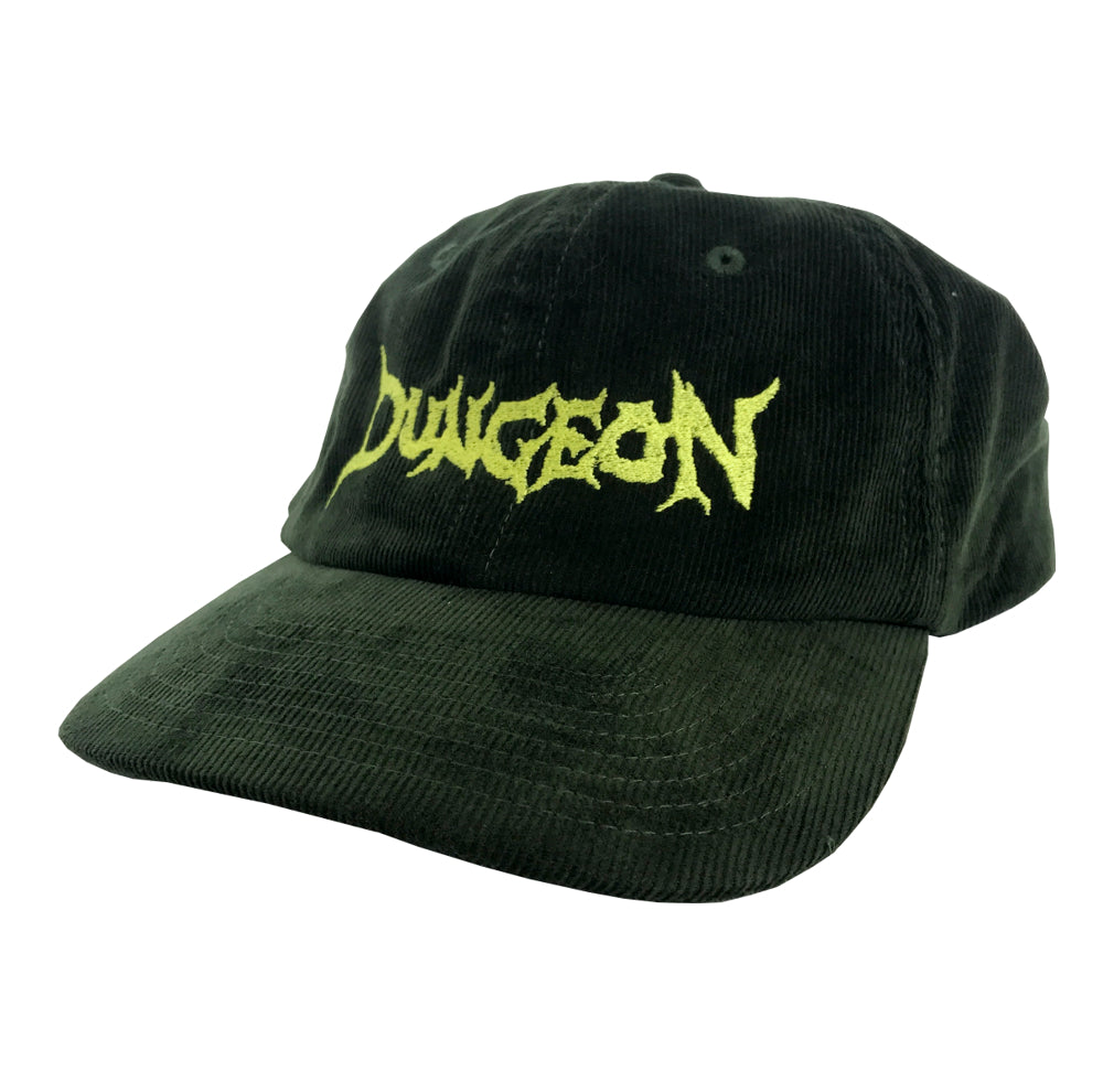 Dungeon Logo Cord Cap - Olive – Slugger Skate Store