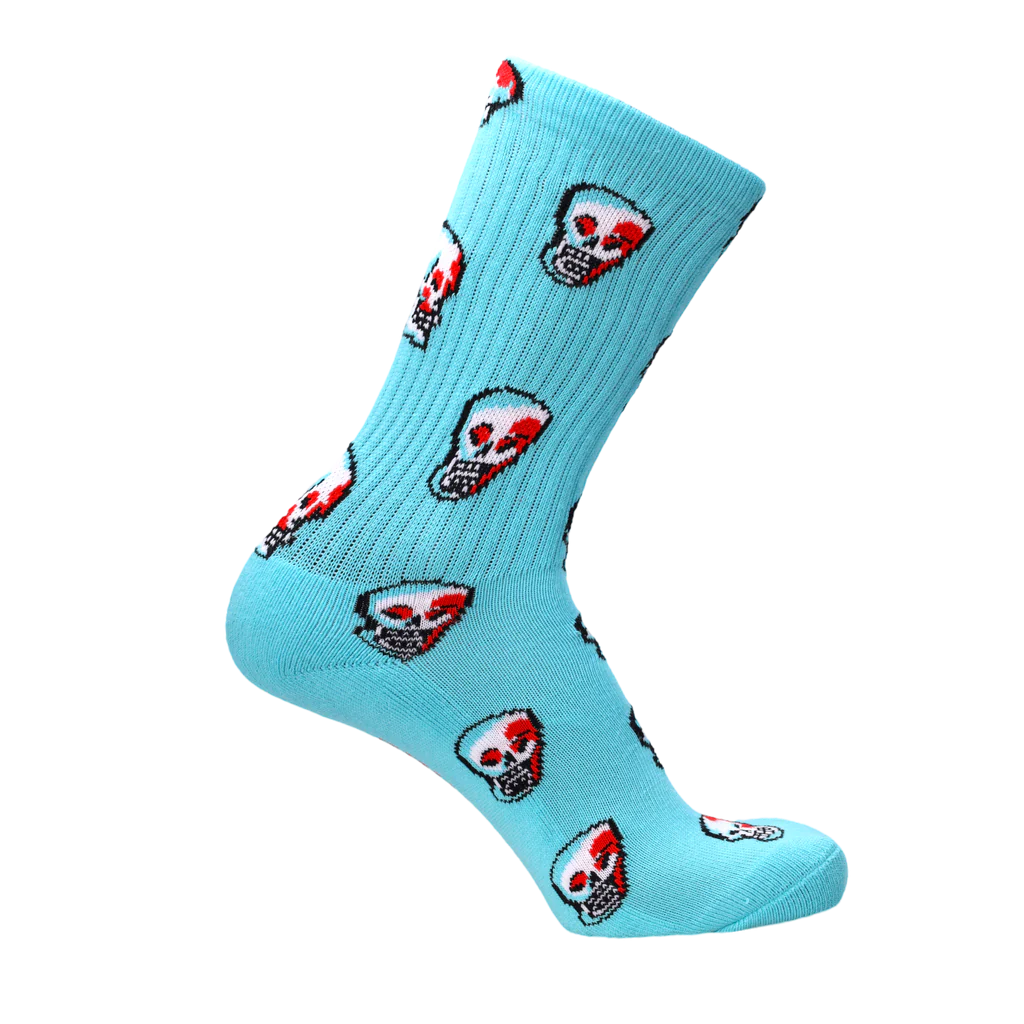 Psockadelic Skulls Socks - Blue – Slugger Skate Store