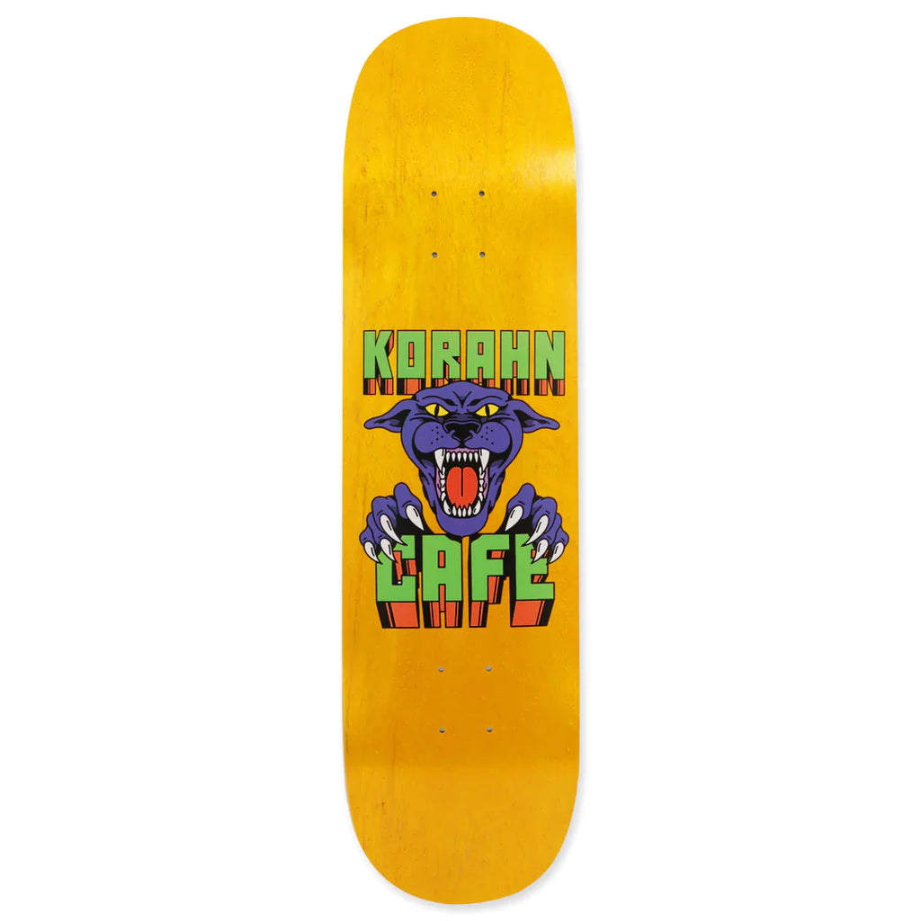Skateboard Cafe Korahn Panther Skateboard Deck 8.5 - Yellow Stain ...