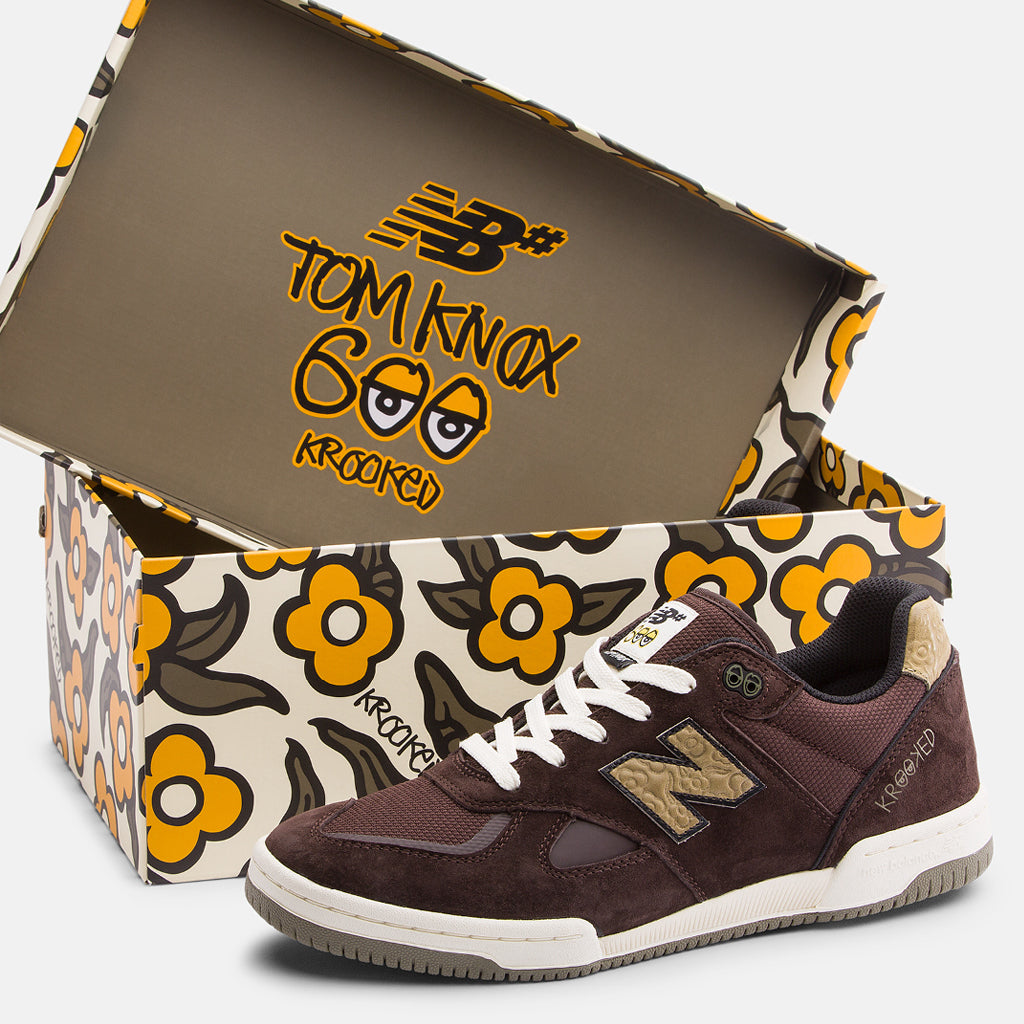 New Balance Krooked Tom Knox 600 Pro Shoes - Chocolate Brown – Slugger ...