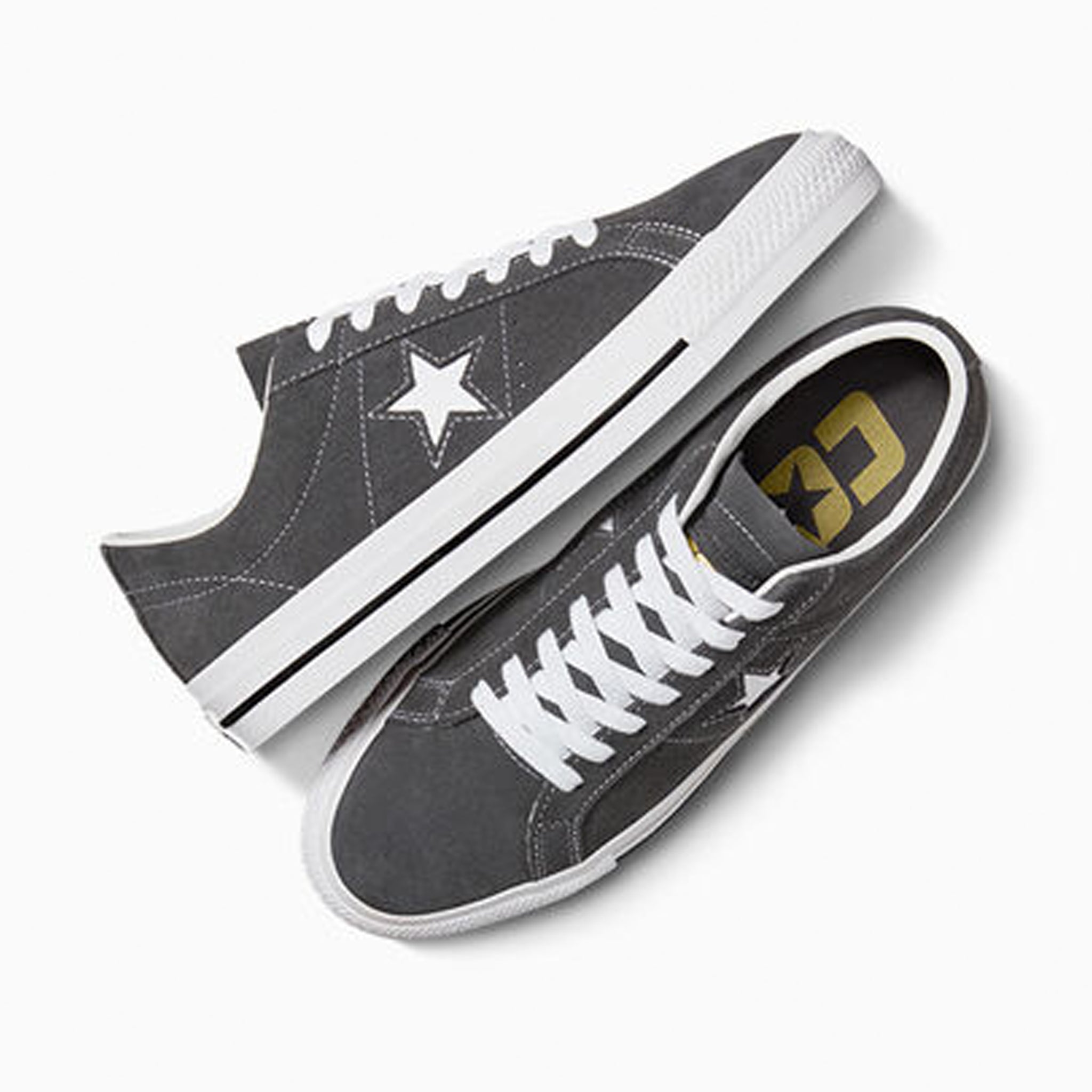 Converse CONS One Star Pro Ox Skateboarding Shoes - Dark Matter / Whit ...
