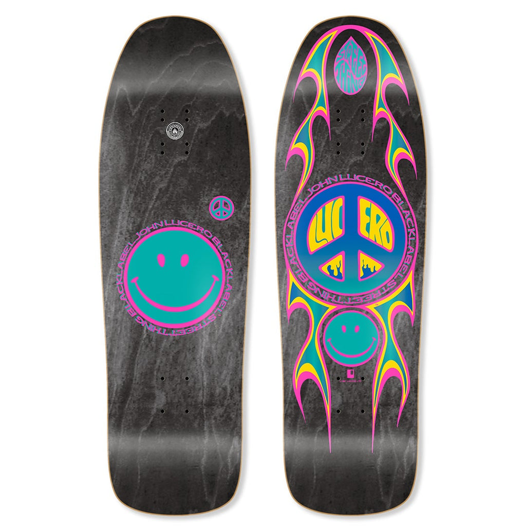 Black Label Skateboards John Lucero "STREET THING" Deck- 9.88 (Black S ...