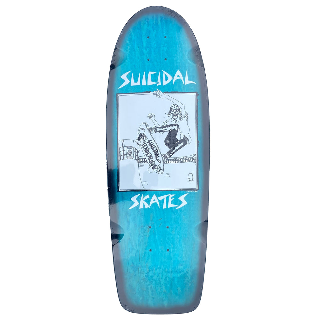 Suicidal Skates Pool Skater 70's Classic Skateboard Deck Teal/Black Fa ...