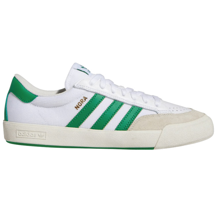 Adidas Skateboarding Nora Pro Skate Shoe - Cloud White Green White ...