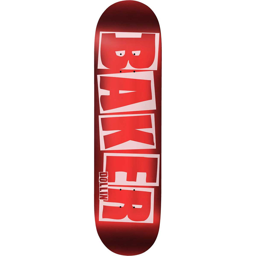 Baker Skateboards Dustin Dollin Brand Logo Red Foil Skateboard Deck ...