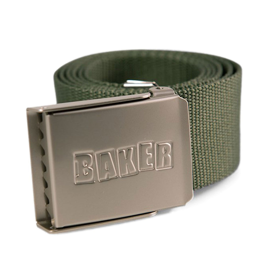 Baker Skateboards Brand Logo Web Belt - Forrest Green – Slugger Skate Store