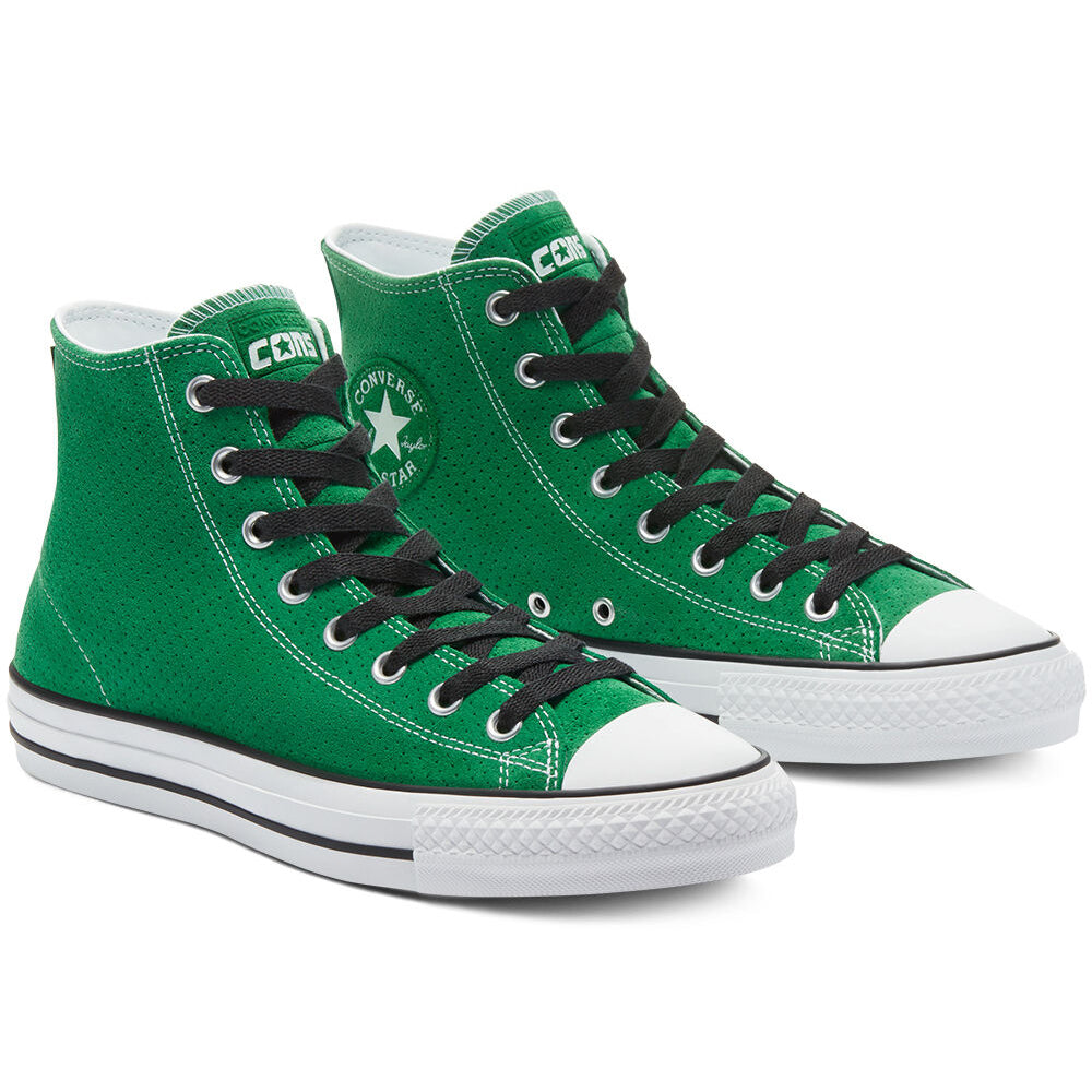 Converse Cons Perforated Suede CTAS Pro High Top Shoes - Green/Black/W ...