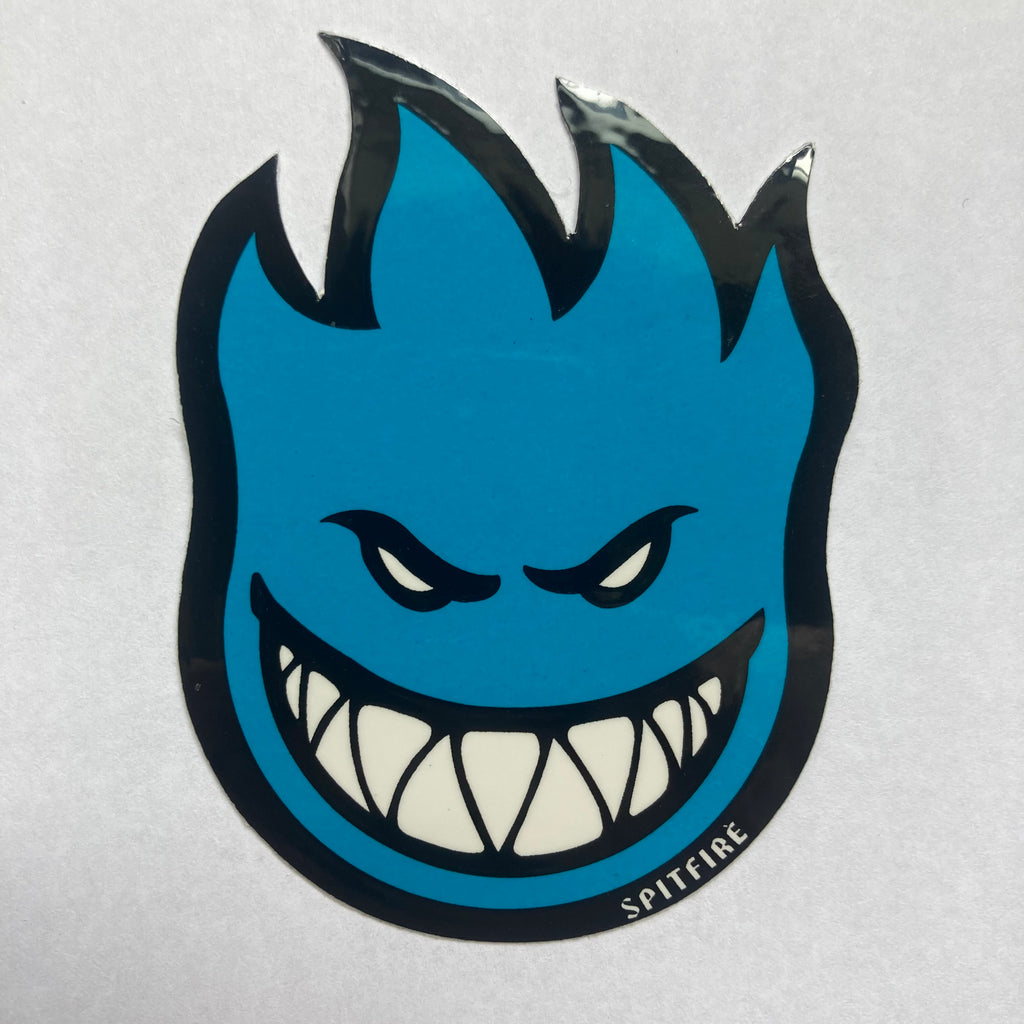 Spitfire Wheels - Bighead Medium Sticker - Blue – Slugger Skate Store