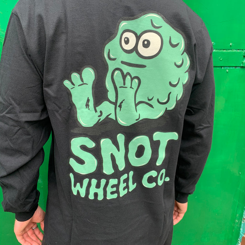 Snot Wheel Co Logo Longsleeve T-Shirt - Black – Slugger Skate Store