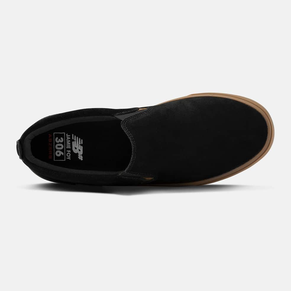 New Balance Numeric 306 Jamie Foy Black/Gum Slip On Skate Shoes ...