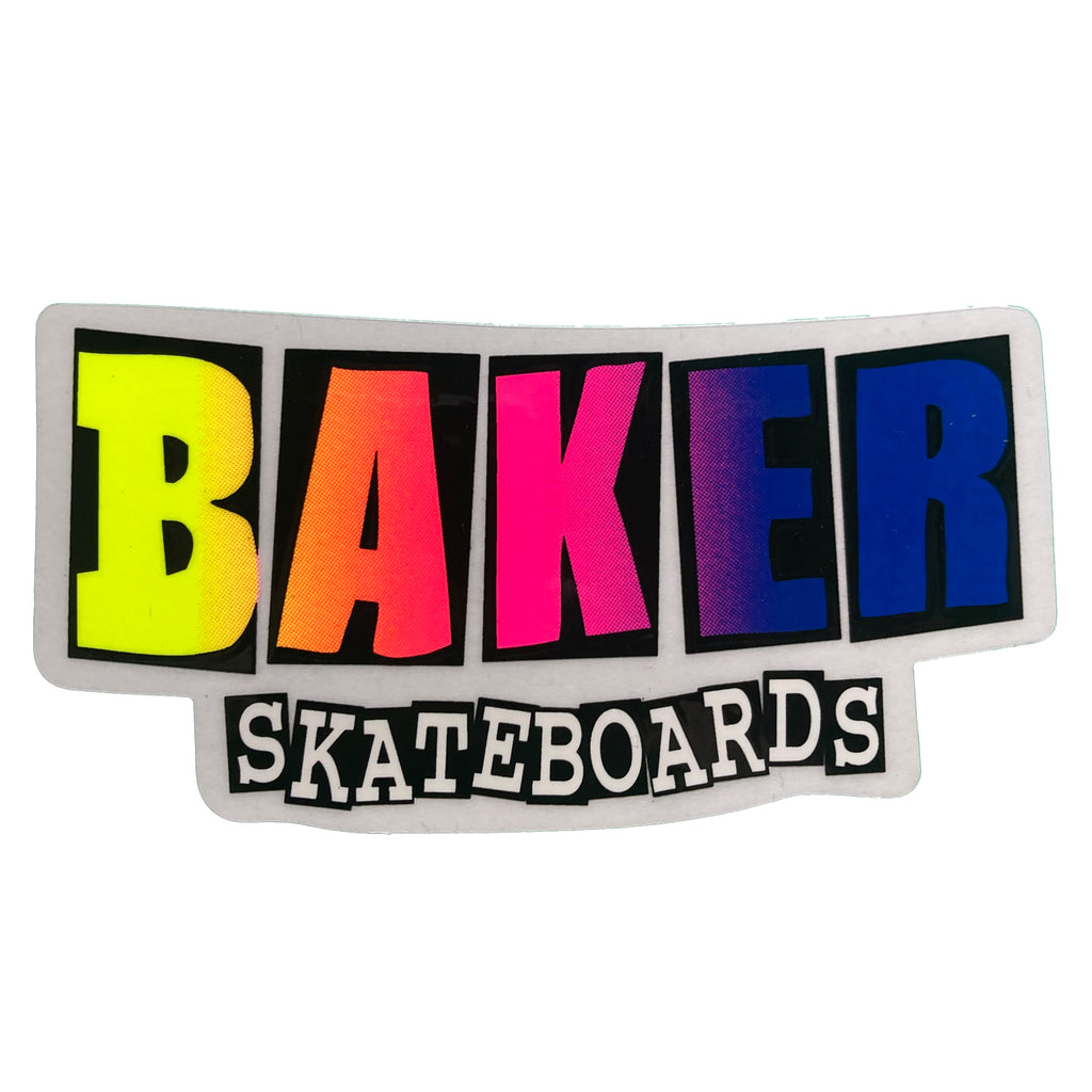 Baker Skateboards - Brand Logo Gradient Sticker - Yellow-Blue – Slugger ...