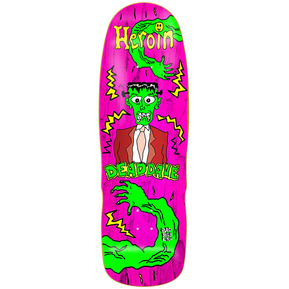 Heroin Skateboards Dead Dave Dead Toons Skateboard Deck - 10.1 ...